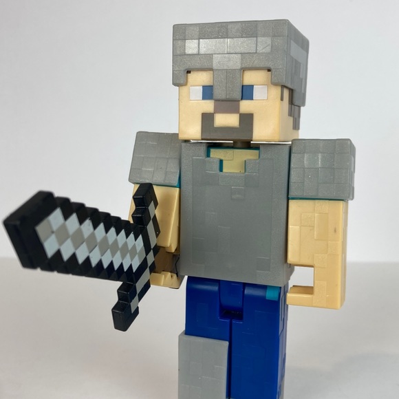 mojang | Toys | Mojang Minecraft Survival Mode Iron Armor Steve Action ...